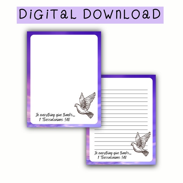 Christian Stationery Printable - Etsy