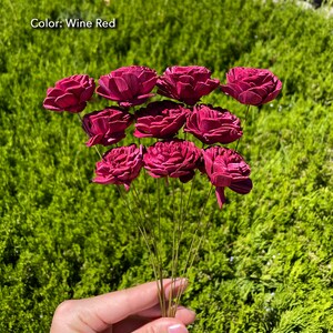 Sola Rose Artificial Flower Small Wedding Flower Dried 10 Stems DIY ...