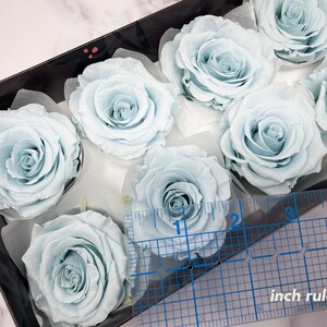Baby Blue Rose Preserved Floral Arrangement Luxury Blue Baby Shower ...