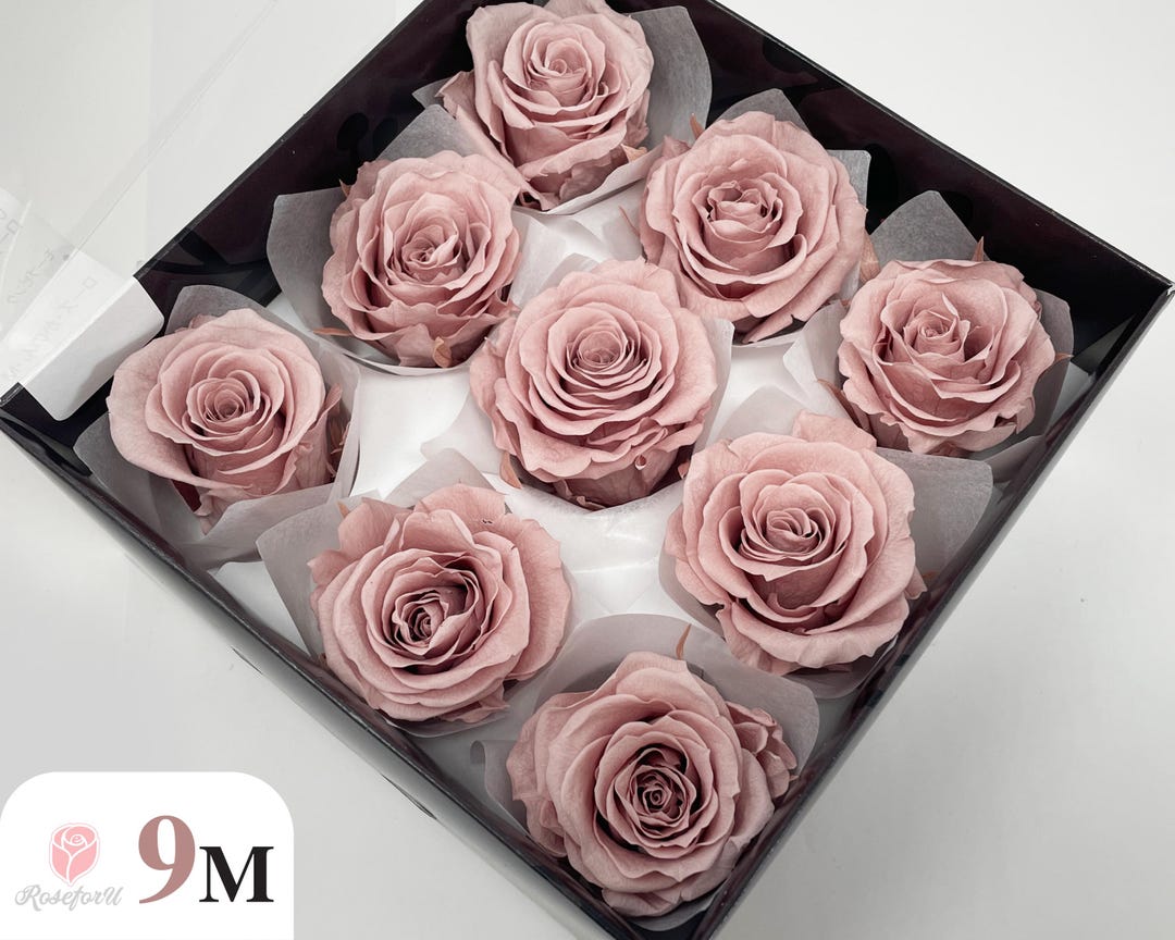 Mauve Pink Rose Preserved Qty 9 Dry Flower Wedding Rose Pink Floral ...