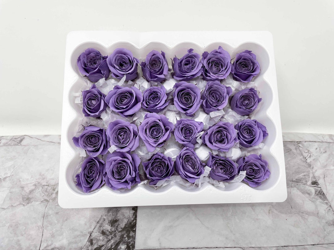 Lavender Vivian Rose Preserved Purple Rose Preserved Flower Home Decor ...