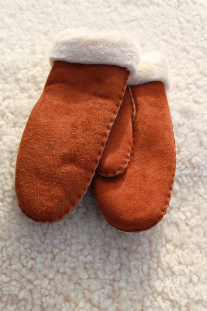 Men's Genuine Full Sheepskin Mittens - Etsy