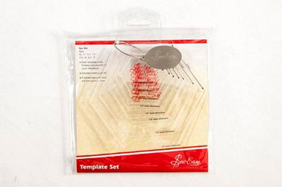 Hexagon Template Set of 8 by Sew Easy - Etsy