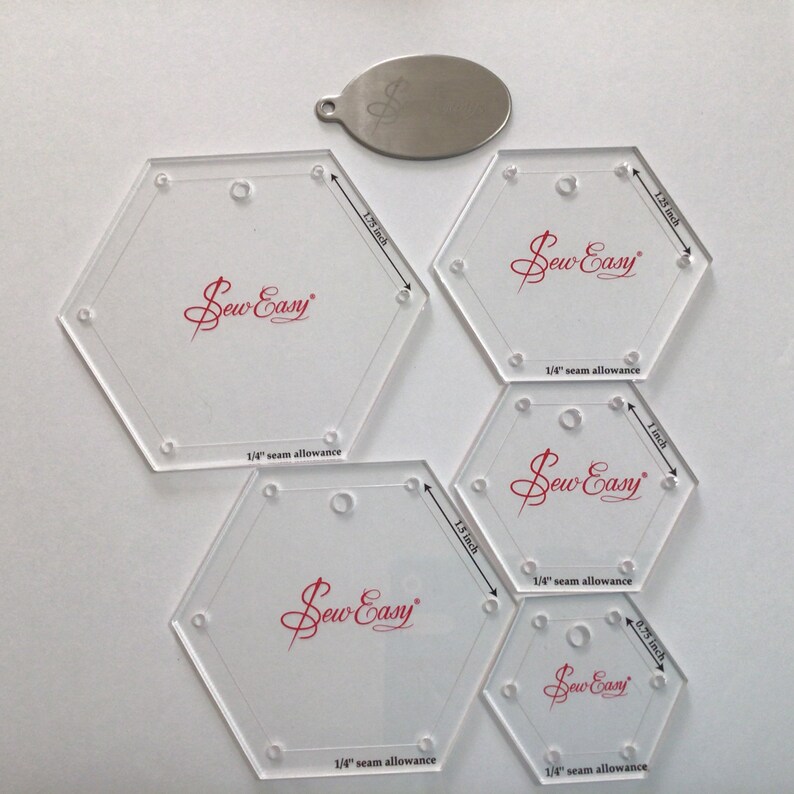 Hexagon Template Set of 8 by Sew Easy - Etsy