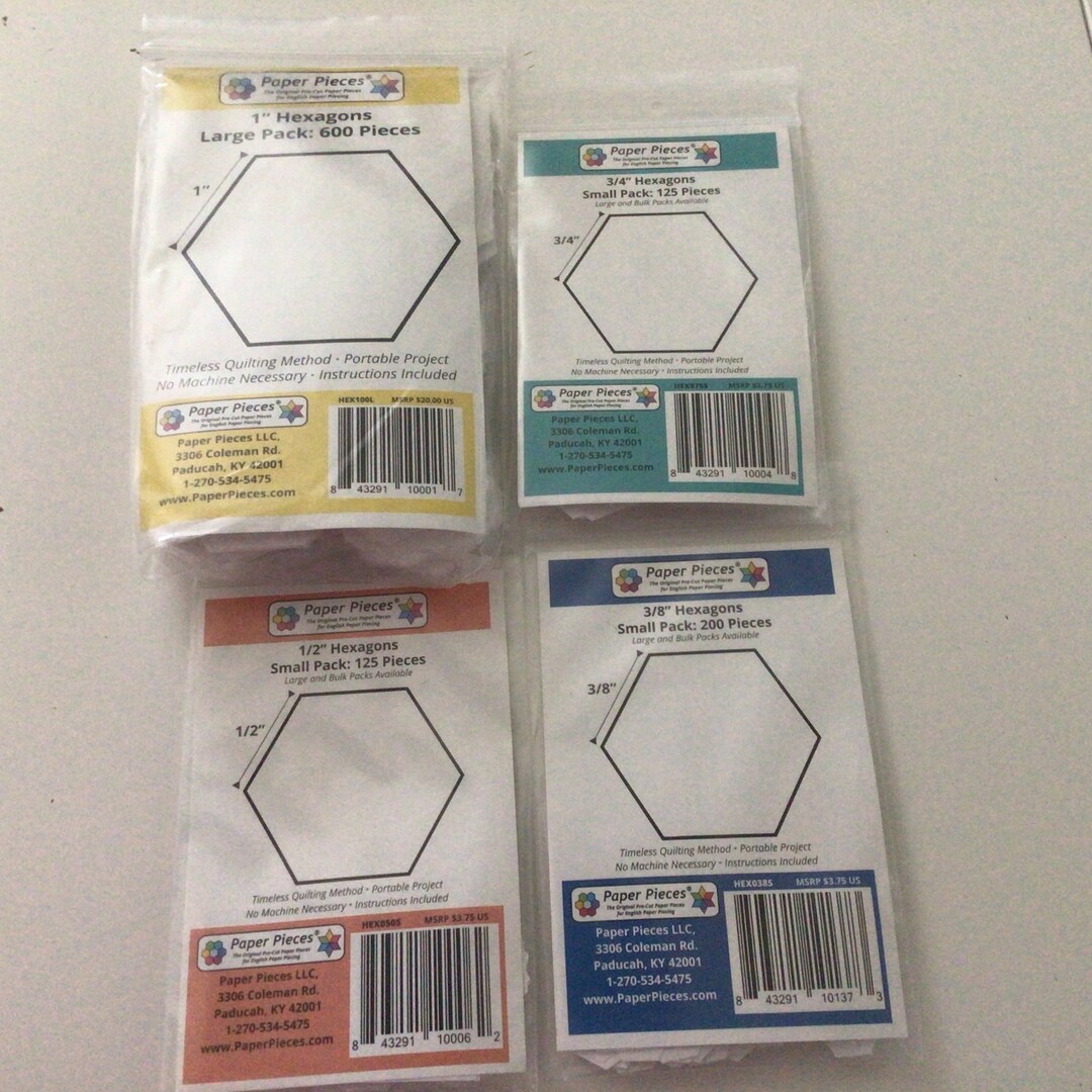 EPP Paper Pieces Variety of 4 Sizes Paper Shapes or Single Options - Etsy