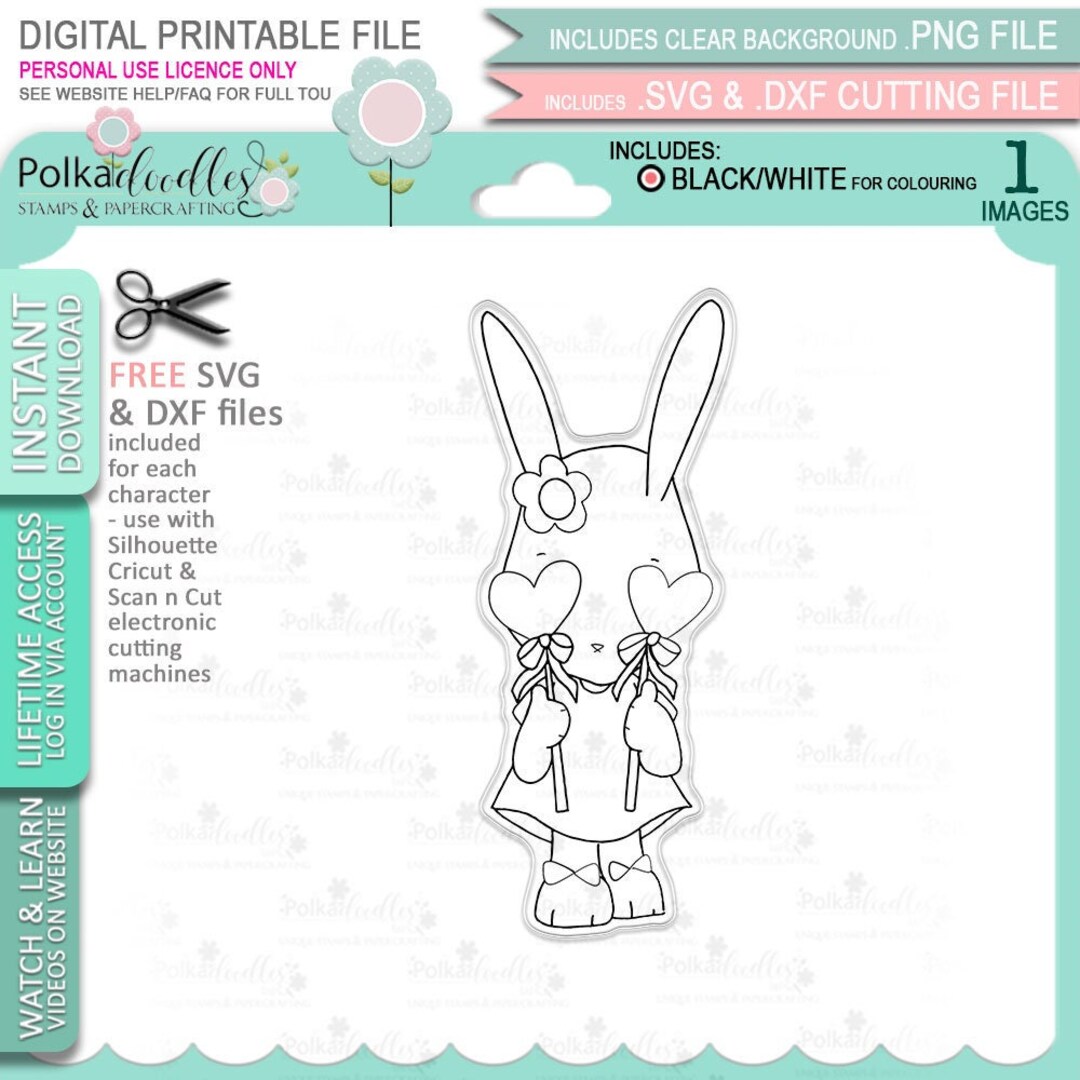 Cute Digital Stamp Printable Clipart for Cards, Cardmaking, Craft - I ...