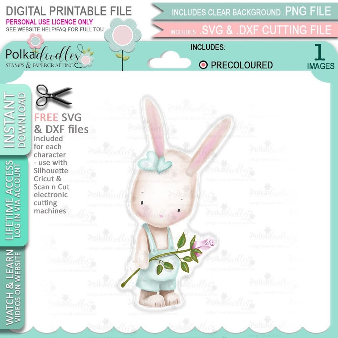 Cute Digital Stamp Printable Clipart for Cards, Cardmaking, Craft ...