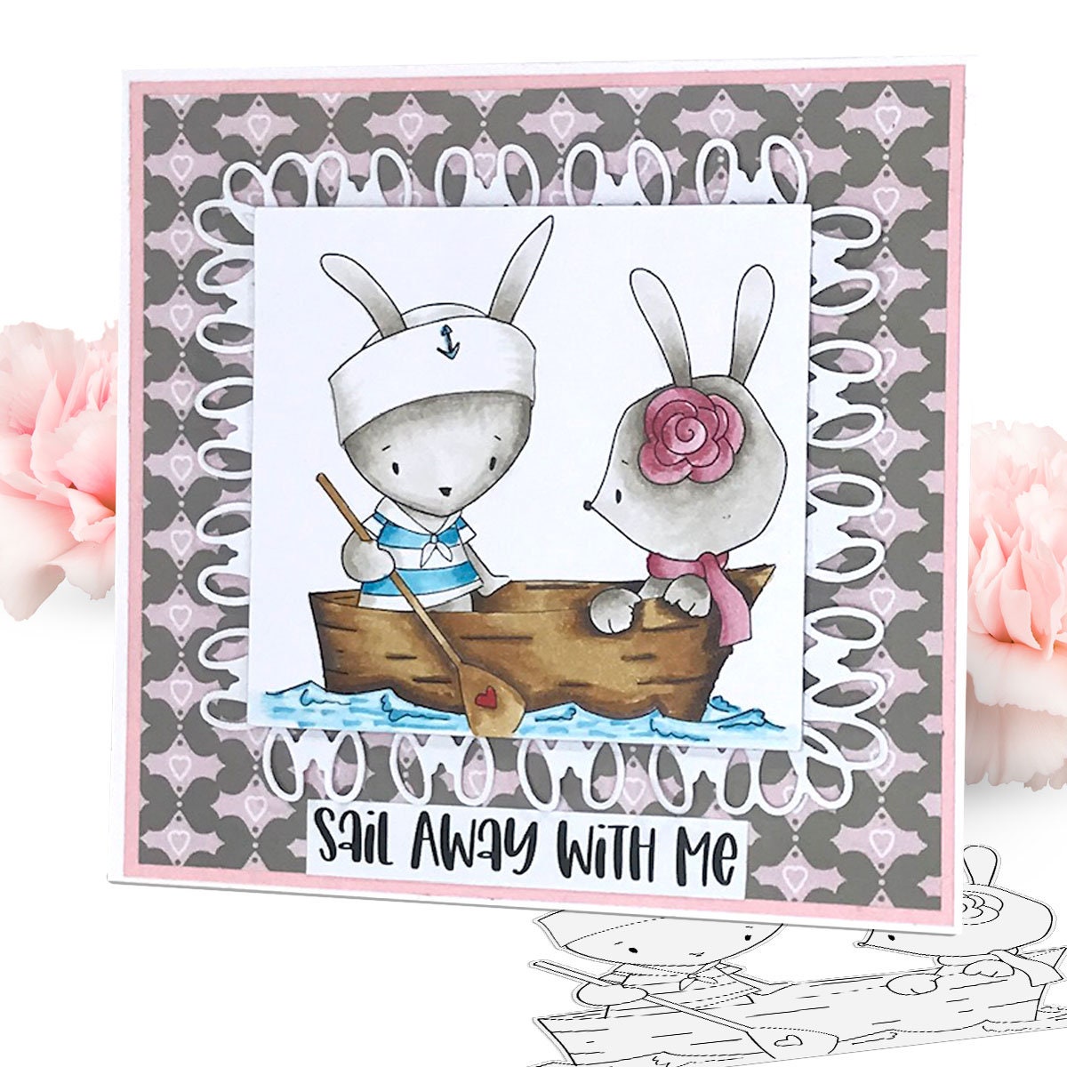 Cute Digital Stamp Printable Clipart for Cards, Cardmaking, Craft ...