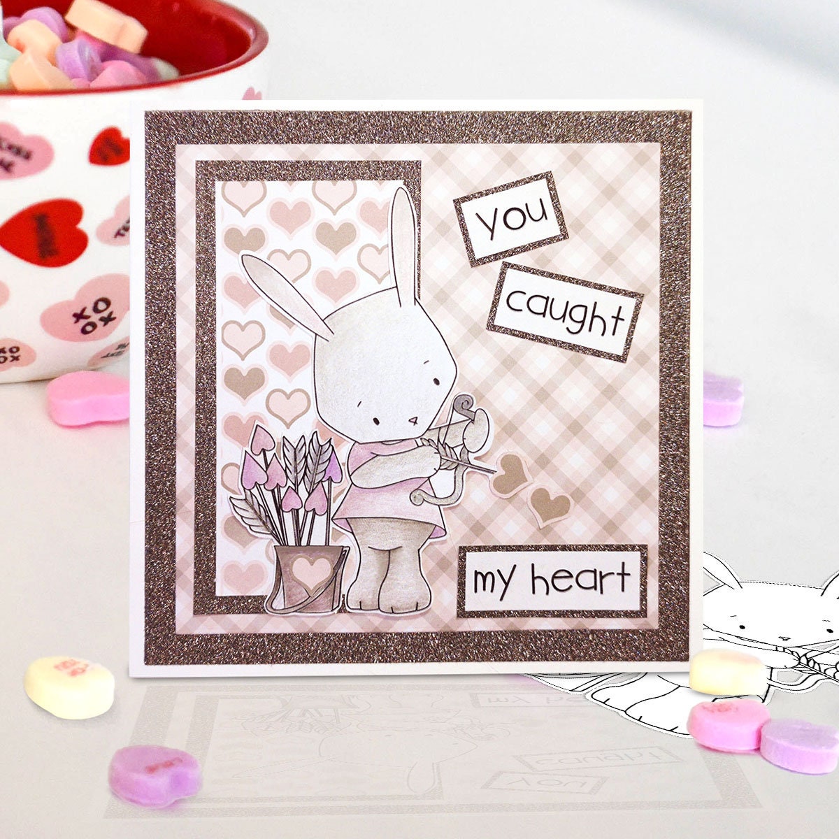 Cute Digital Stamp Printable Clipart for Cards, Cardmaking, Craft ...
