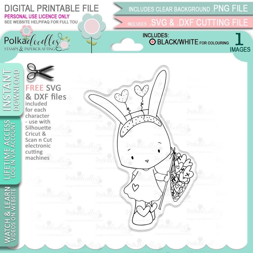 Cute Digital Stamp Printable Clipart for Cards, Cardmaking, Craft - You ...