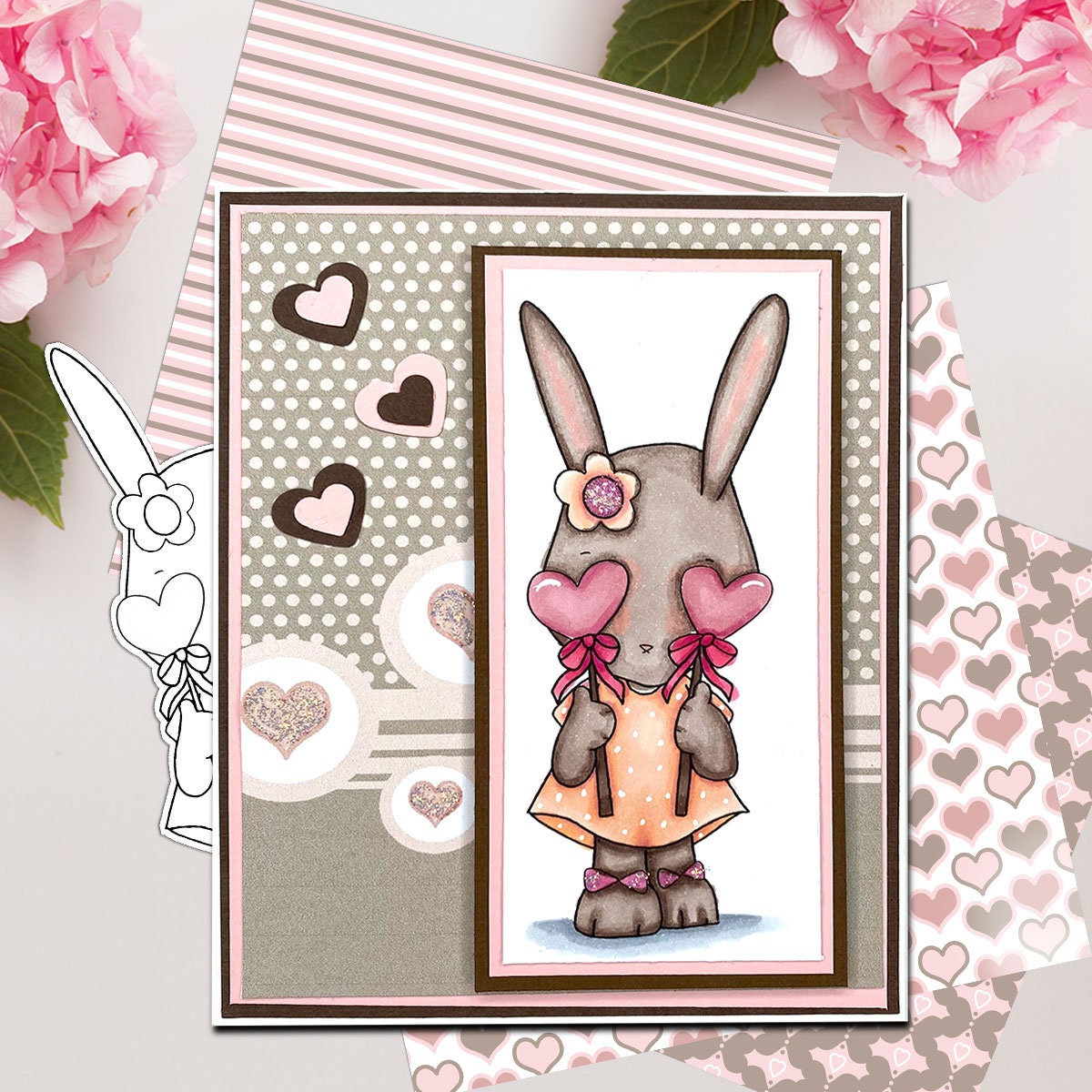 Cute Digital Stamp Printable Clipart for Cards Cardmaking - Etsy