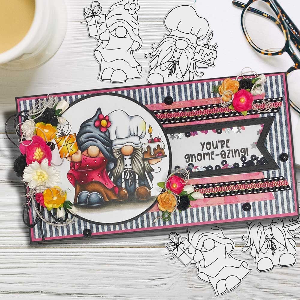 Spring Gnome Birthday Cake Chef/baking (colour Light Skintone) - Cute ...