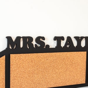 Personalized Teacher Name Cork Board: Pencil Classroom Decor - Etsy