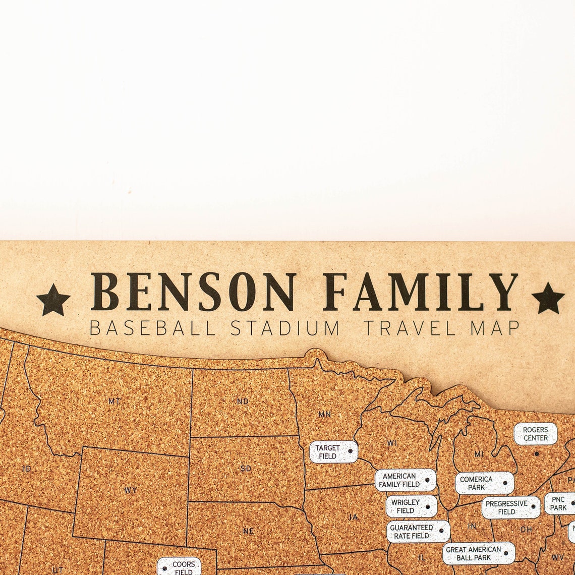 MLB Stadium Tour Map Baseball Family Travel Map Baseball - Etsy