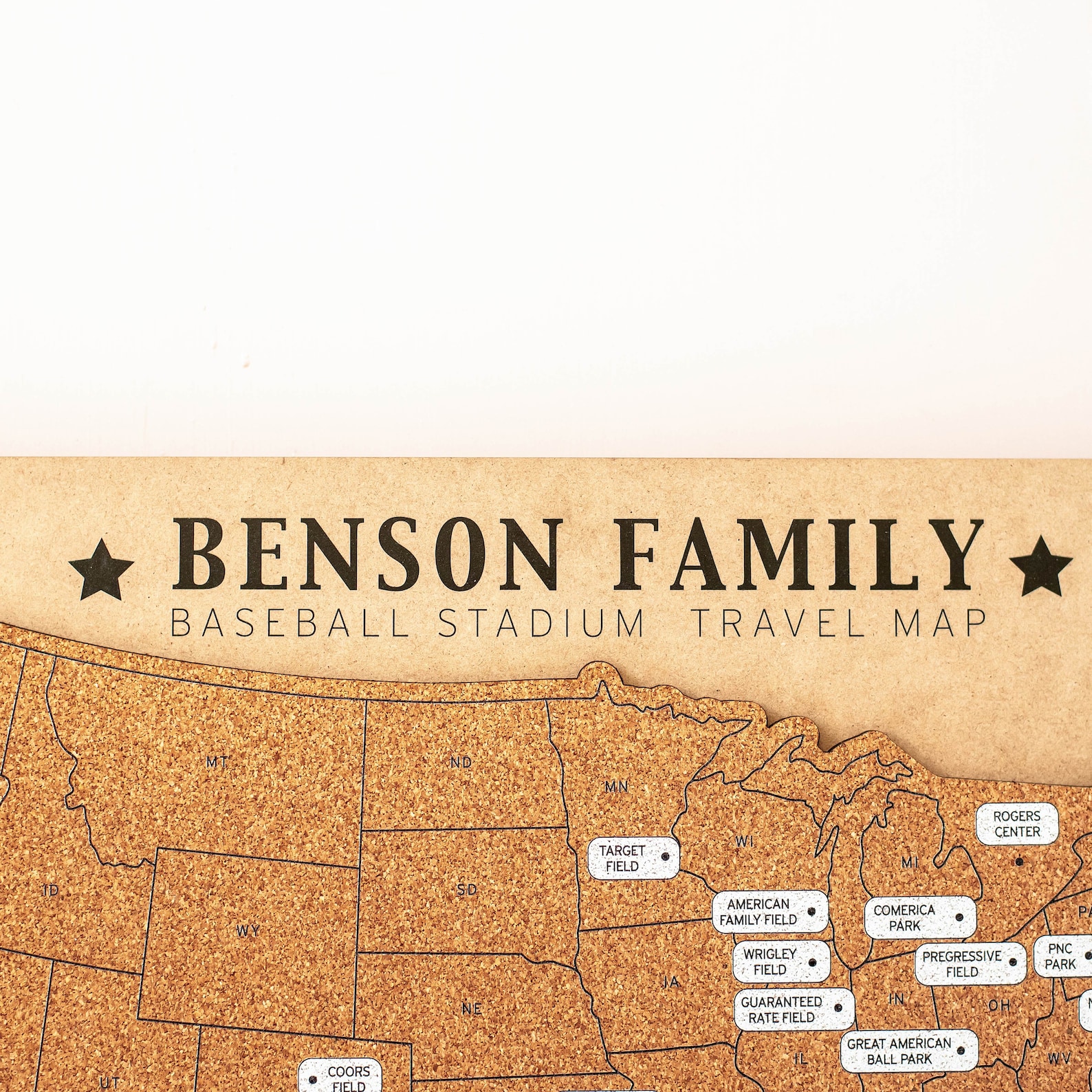 MLB Stadium Tour Map Baseball Family Travel Map Baseball - Etsy