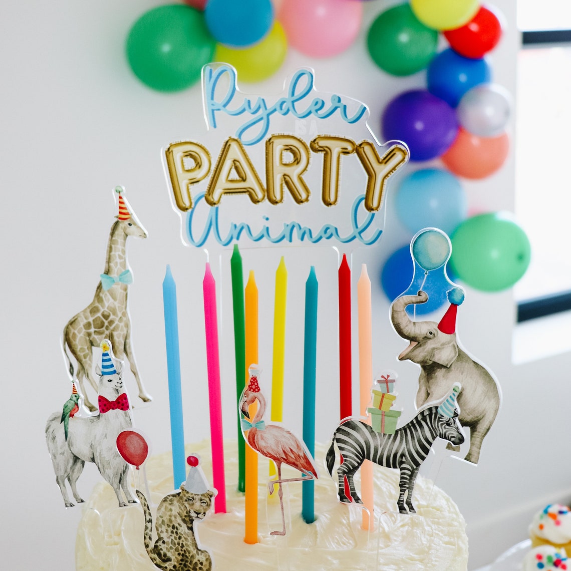 Party Animal Topper Party Cake Topper Zoo Party Cake Topper - Etsy