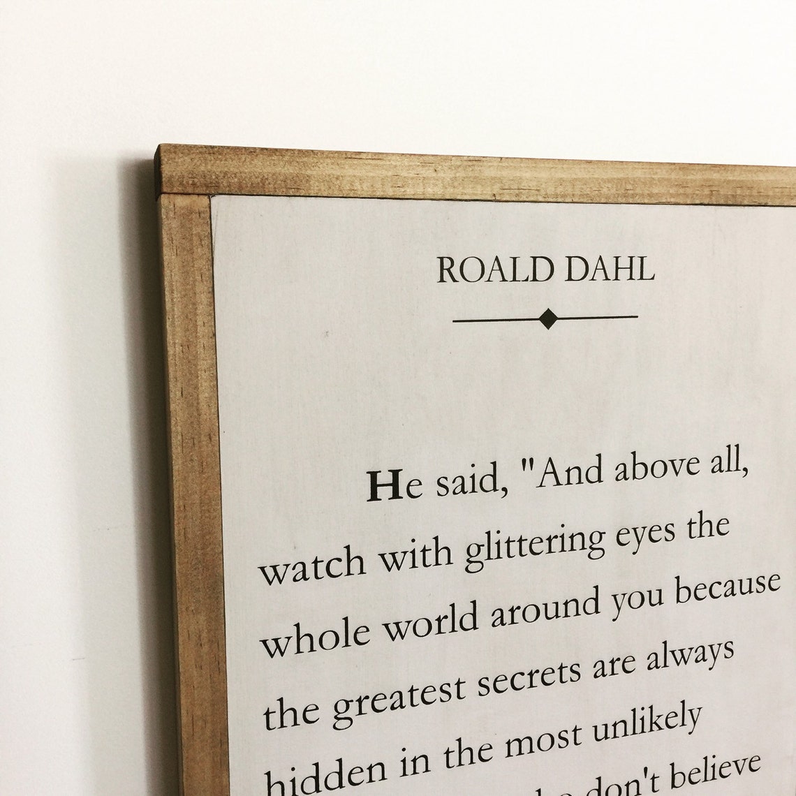 Roald Dahl Quote Sign: Literary Nursery Decor (12x18) - Etsy