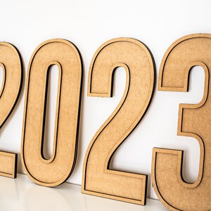 DIY Fillable Wood Number: Unfinished MDF Letter, Graduation Decor - Etsy