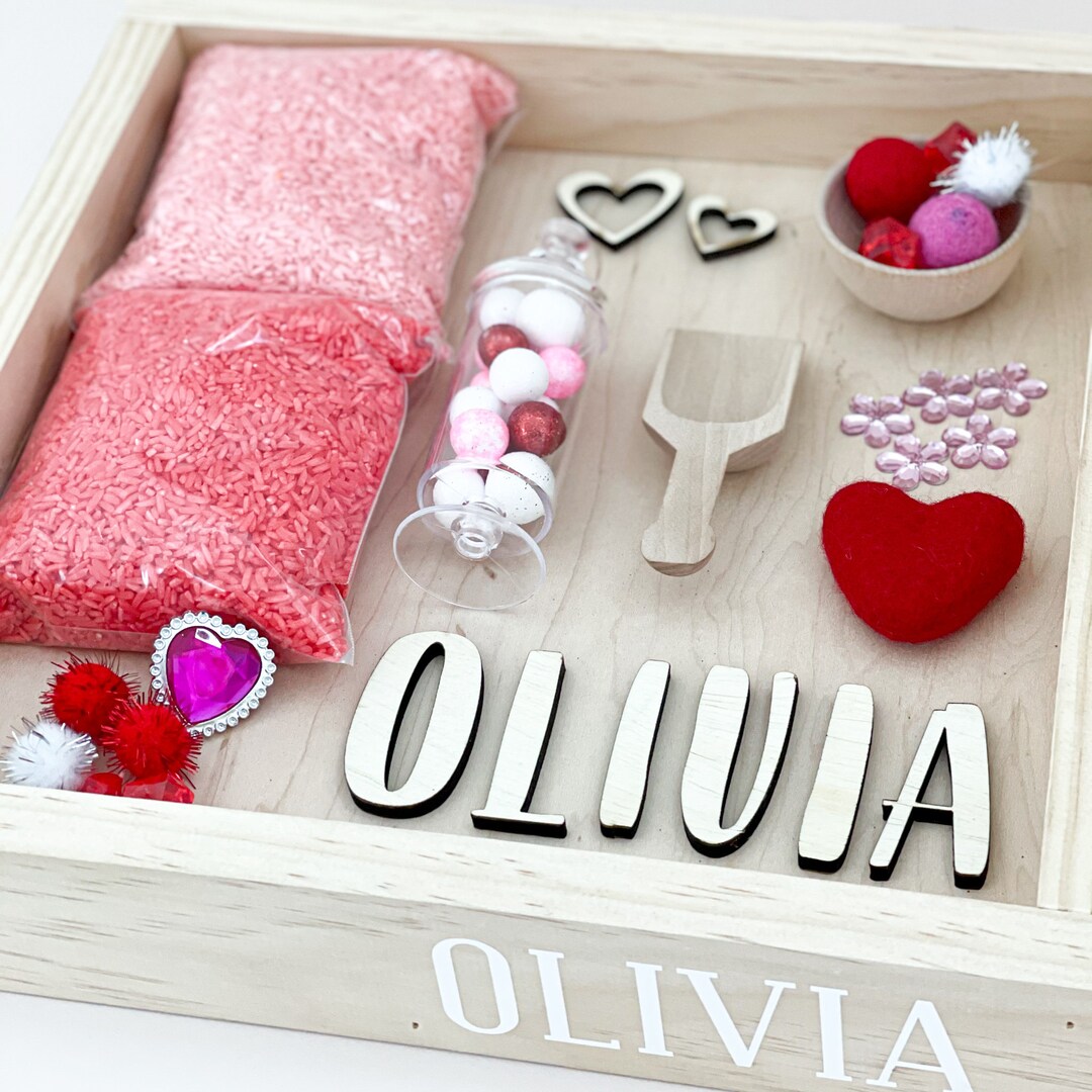 Kids Sensory Kit, Valentine's Day Sensory Bin, Montessori Play Kit ...