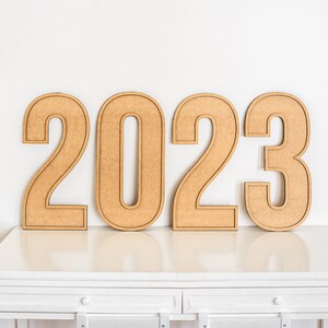 DIY Fillable Wood Number: Unfinished MDF Letter, Graduation Decor - Etsy