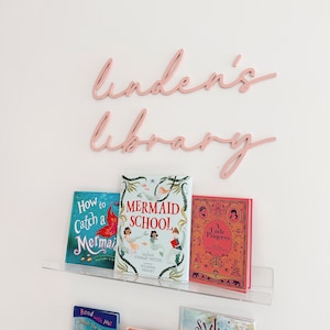 Library Personalized Sign, Nursery Name Sign Cut Out, Nursery Wall ...