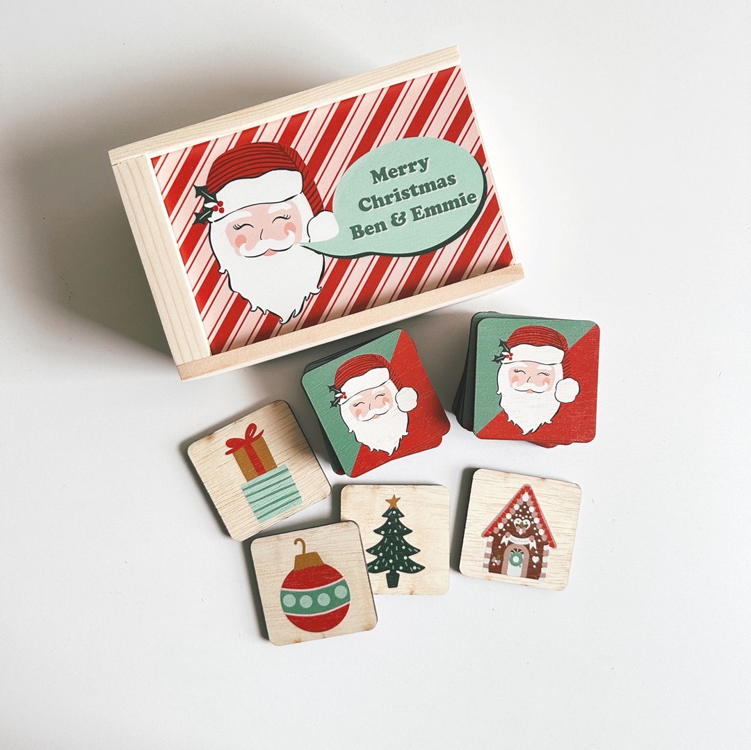 Christmas Memory Game, Preschool Games, Personalized Toys, Montessori ...