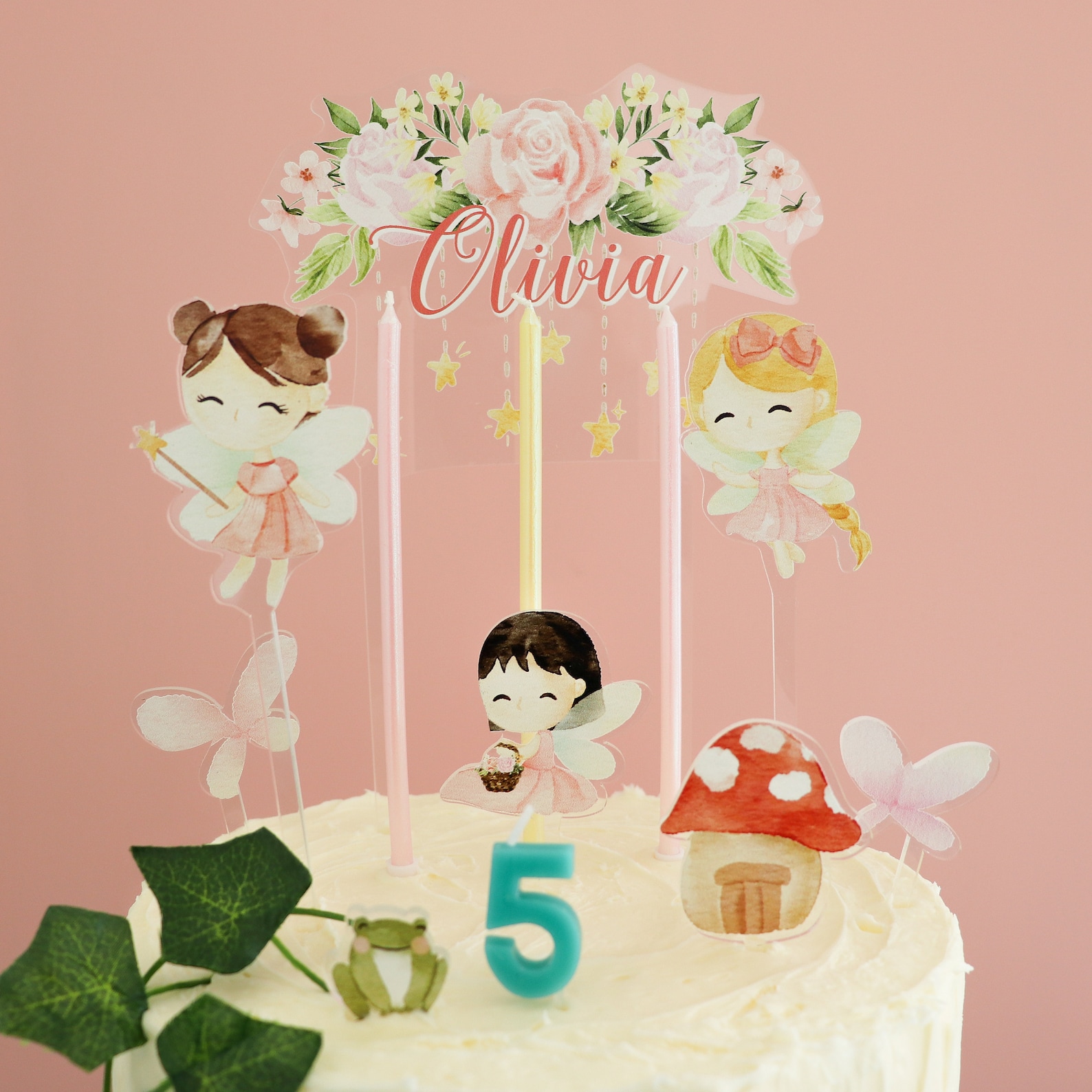 Fairy Cake Topper Party Cake Topper Fairy Forest Cake - Etsy