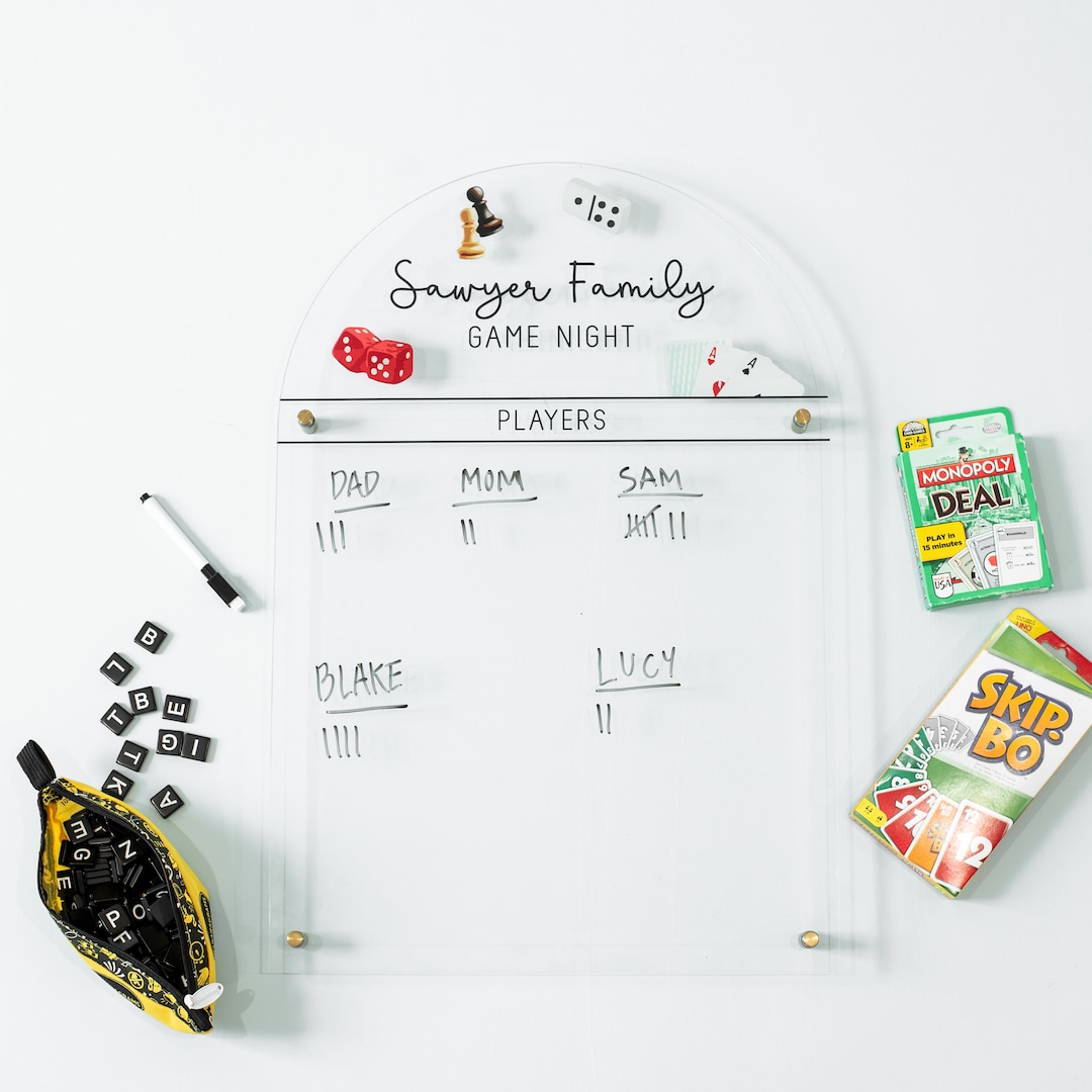 Family Game Night Score Tracker, Personalized Game Night Score Card ...