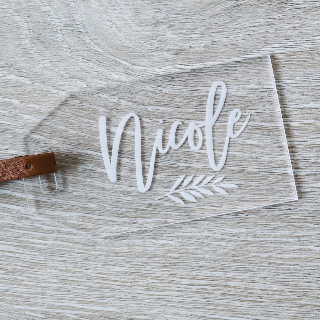 Personalized Luggage Tag, Acrylic Luggage Tag, Acrylic Place Card Names ...