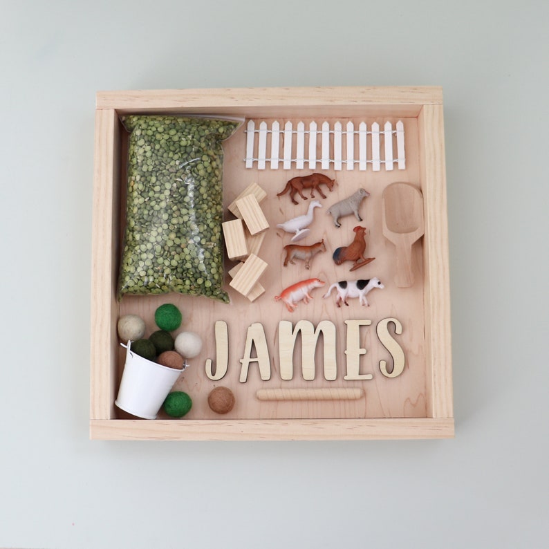 Kids Sensory Kit Farm Montessori Play Kit Personalized - Etsy