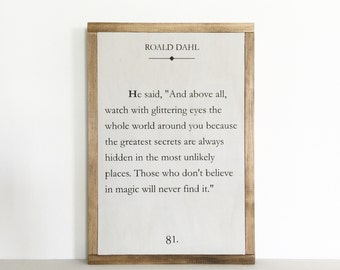 Book Page Sign Quote Sign Literary Quote Nursery Decor | Etsy