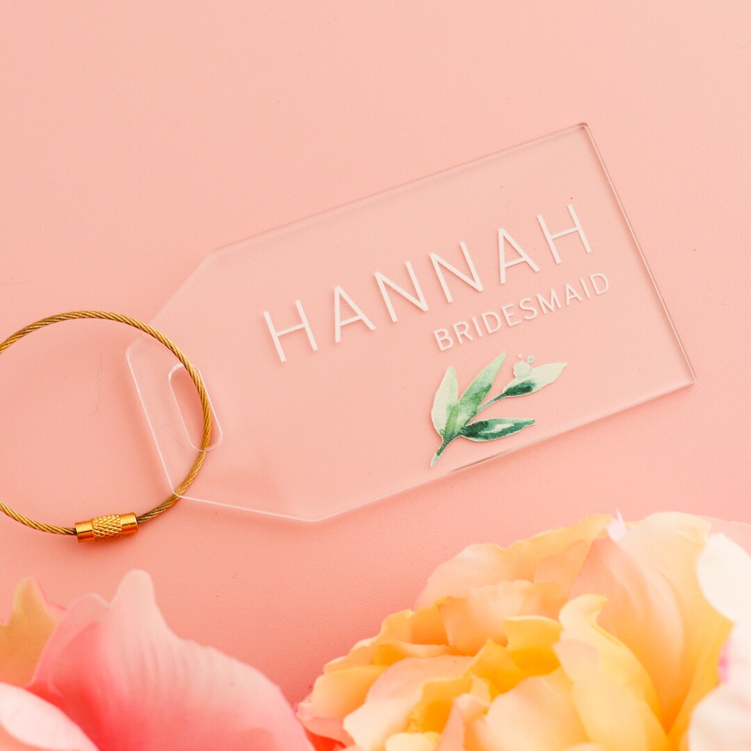 Personalized Acrylic Luggage Tag: Bridesmaid Proposal, Wedding Seating ...