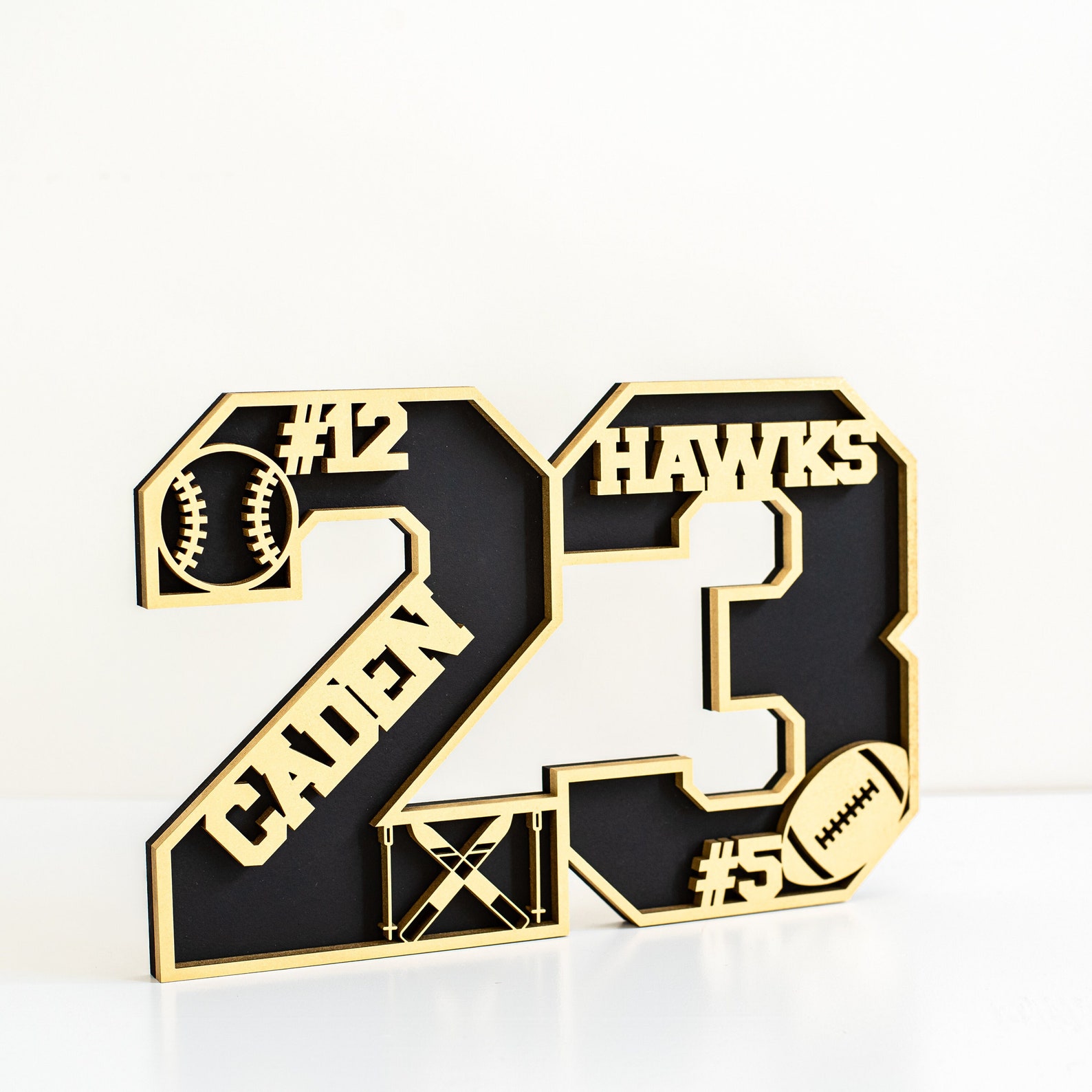 Varsity Number Graduation Gift, Senior Athlete Gift, Graduation Decor ...