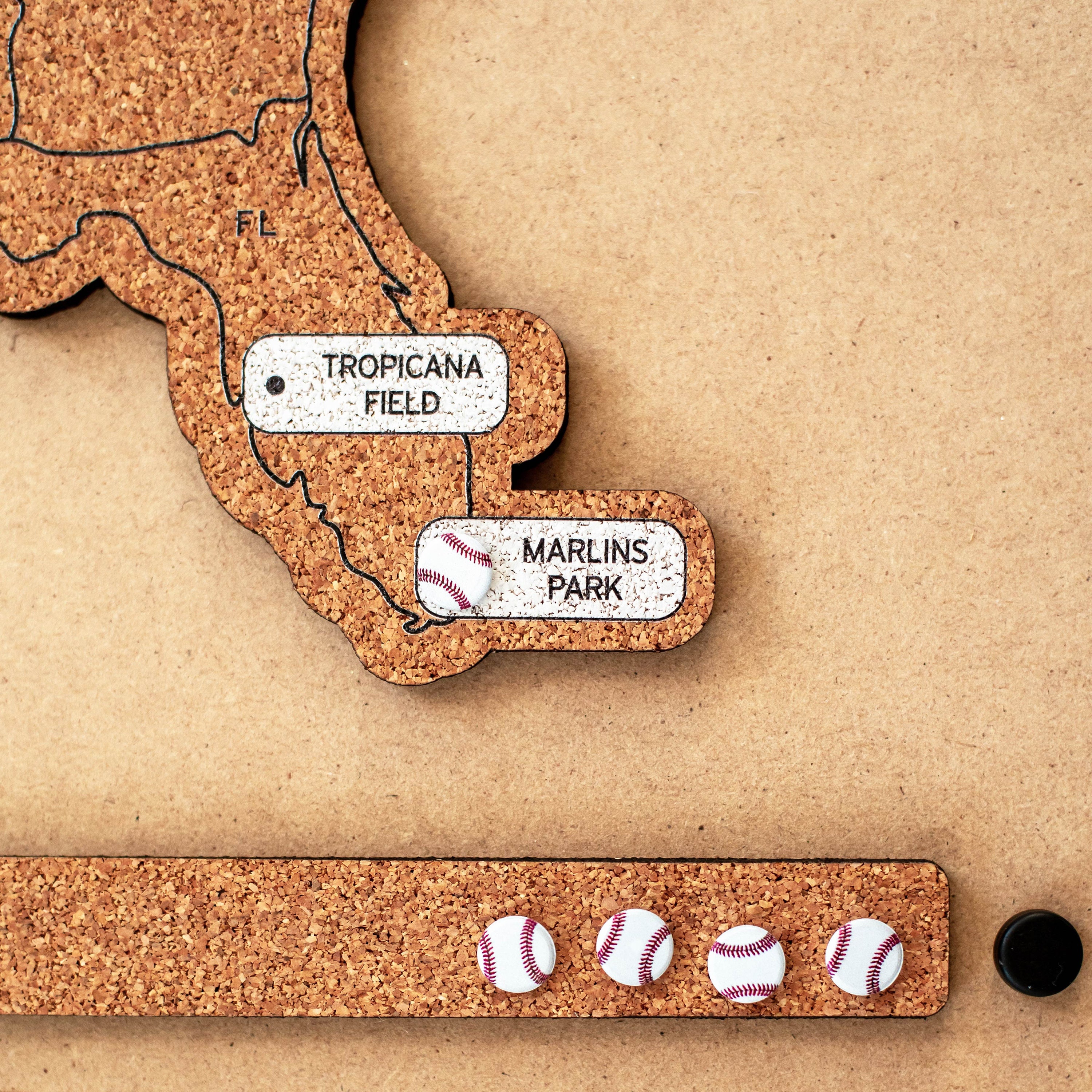 MLB Stadium Tour Map: Baseball Family Travel Cork Board - Etsy