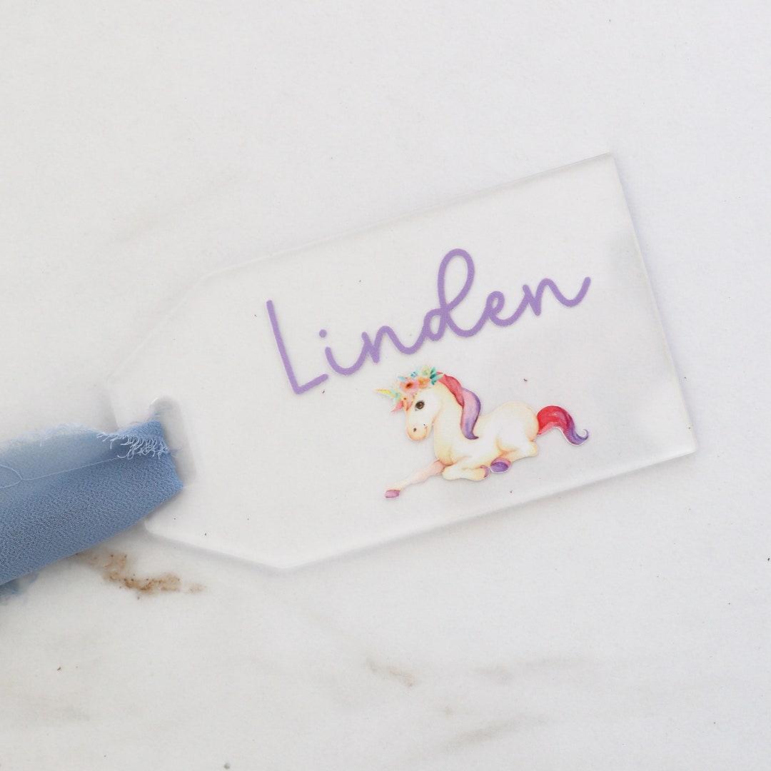 Personalized Acrylic Luggage Tag: Bridesmaid Proposal, Flower Girl Gift ...
