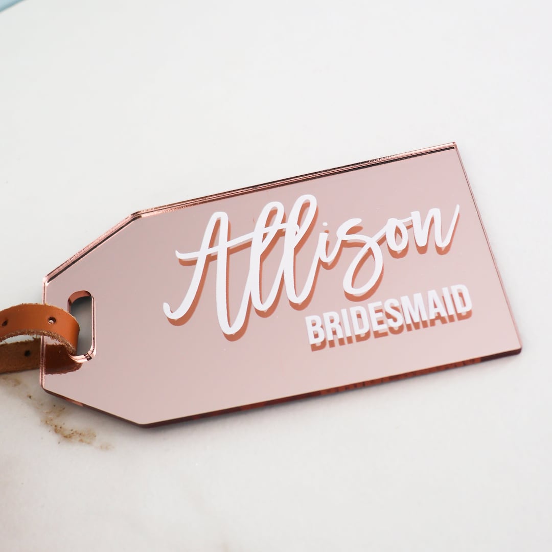 Personalized Acrylic Luggage Tag: Bridesmaid Proposal, Seating Chart - Etsy