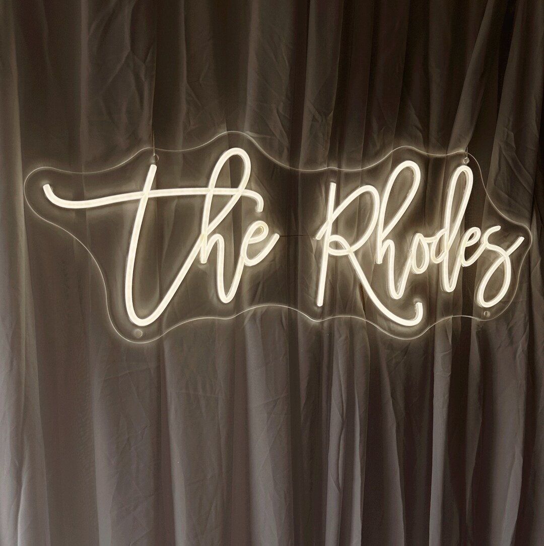 Custom Neon Sign, Personalized LED Name Sign, Wedding Decor, Engagement ...