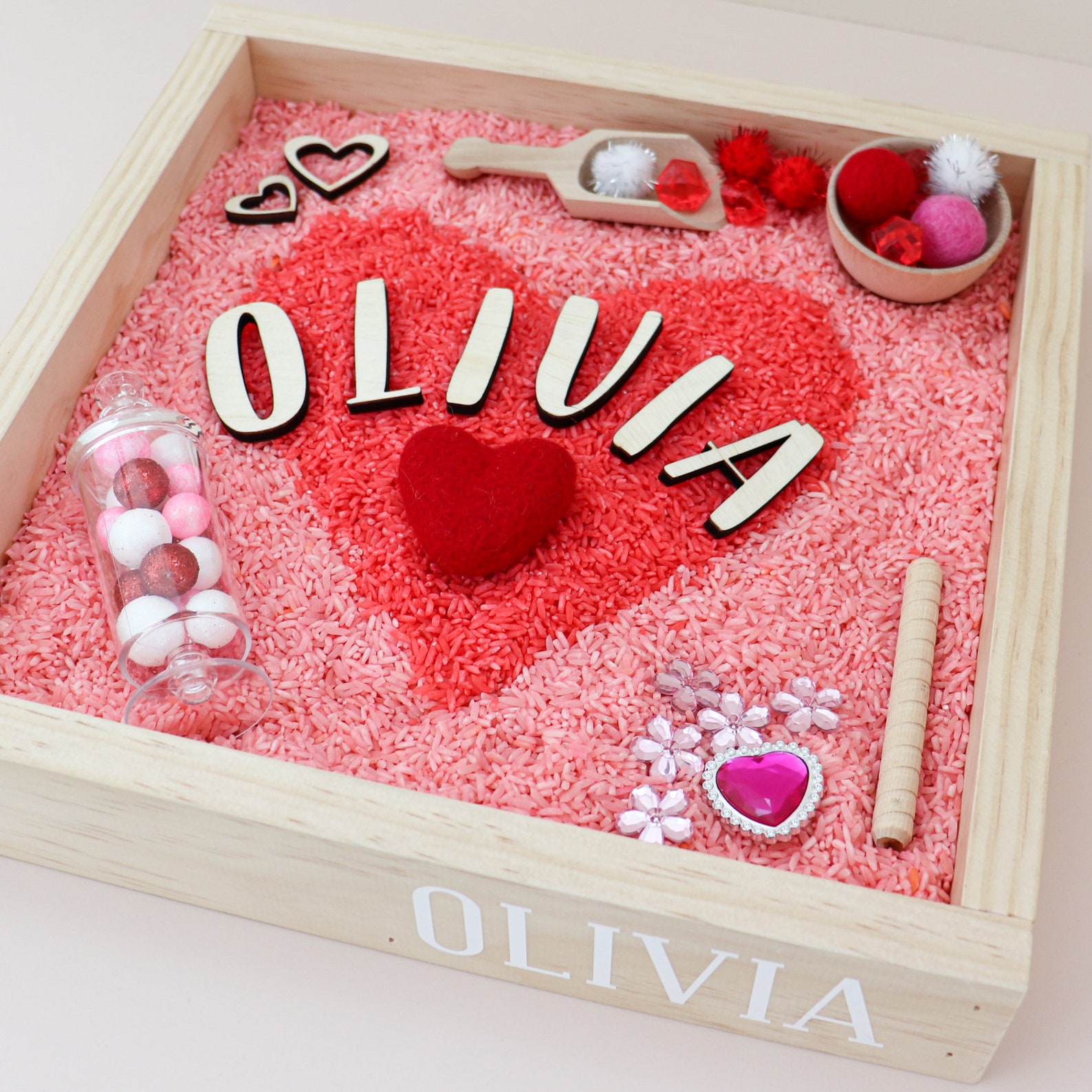 Kids Sensory Kit Valentine's Day Sensory Bin Montessori | Etsy