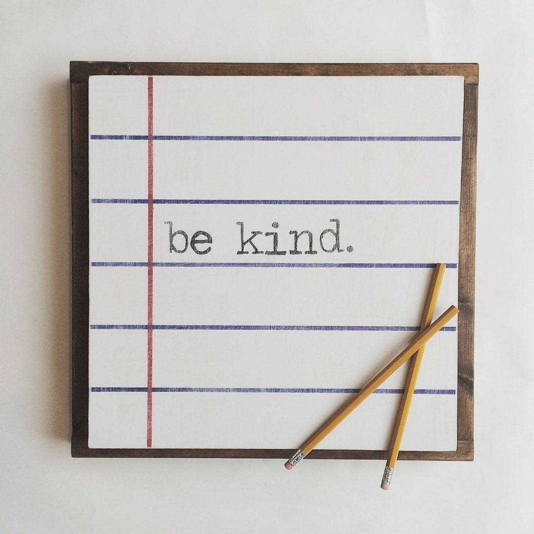 Teacher Gift, Be Kind, Sign, Wood Sign - Etsy