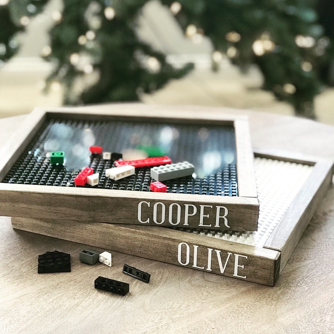 Personalized Brick Building Block Trays, Brick Baseplate, Building ...