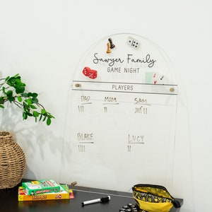 Family Game Night Score Tracker, Personalized Game Night Score Card ...