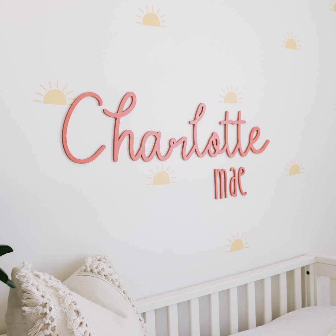 Custom Wood Name Sign: Nursery Kids Room Decor - Etsy