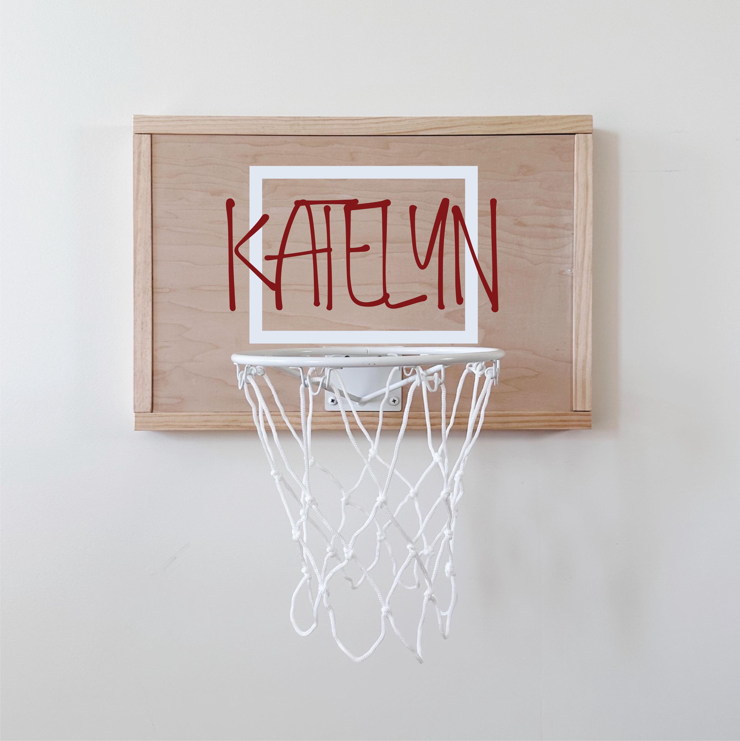 Personalized Mini Wood Basketball Hoop: Kids Room Decor, Sports Gift ...