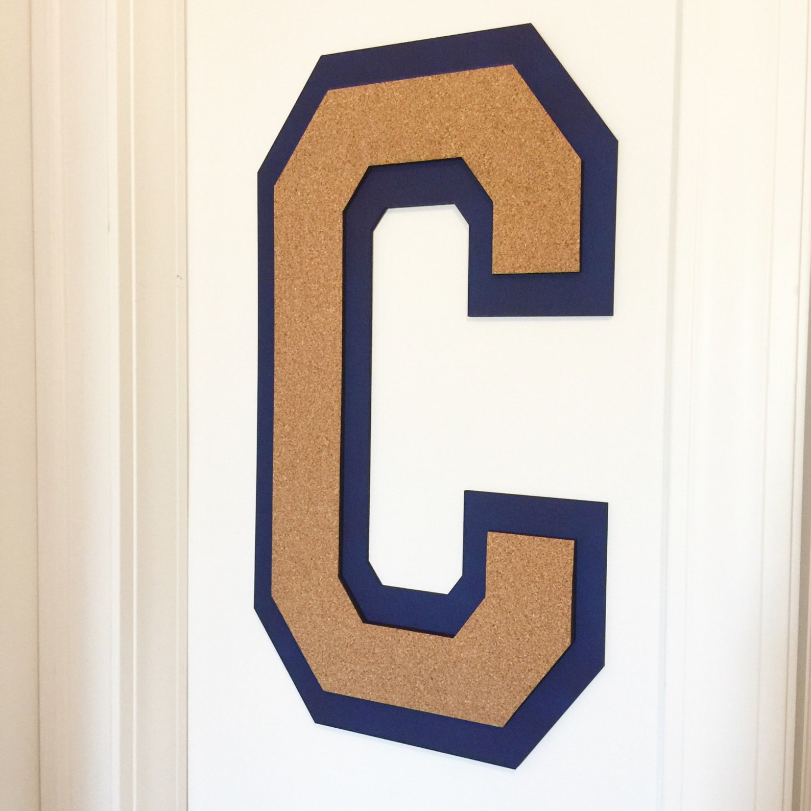 Varsity Letter Cork Board, Name Sign, Initial, Wood Letter, Kids Room ...