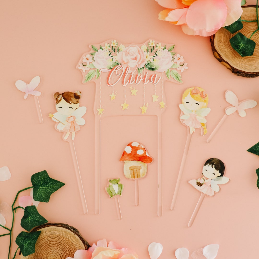 Fairy Cake Topper, Party Cake Topper, Fairy Forest Cake Topper ...