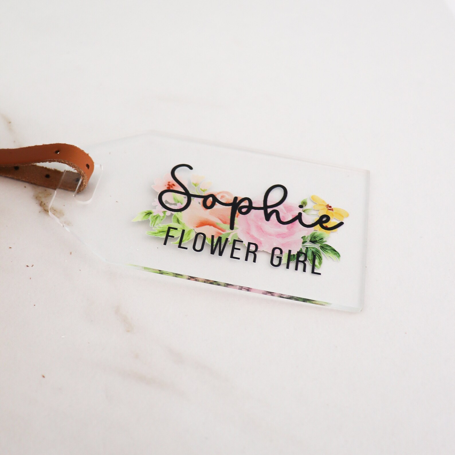 Personalized Luggage Tag Flower Girl Gift Flower Girl Gift - Etsy