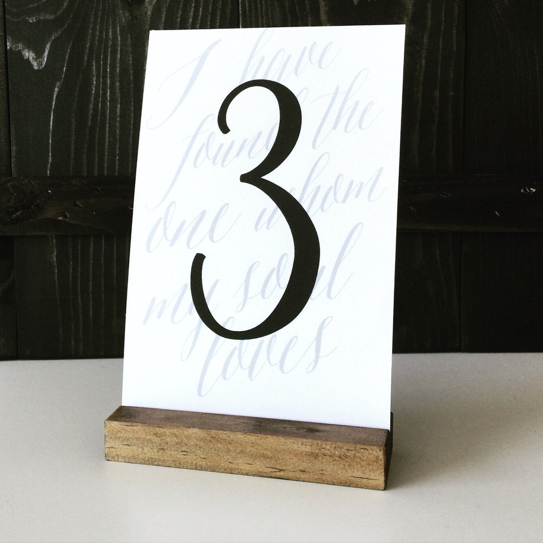 Set of 50 Wood Table Number Holders: Rustic Wedding Decor - Etsy