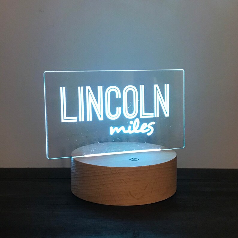 Personalized Night Light Kids Decor Nightlight Led Light - Etsy