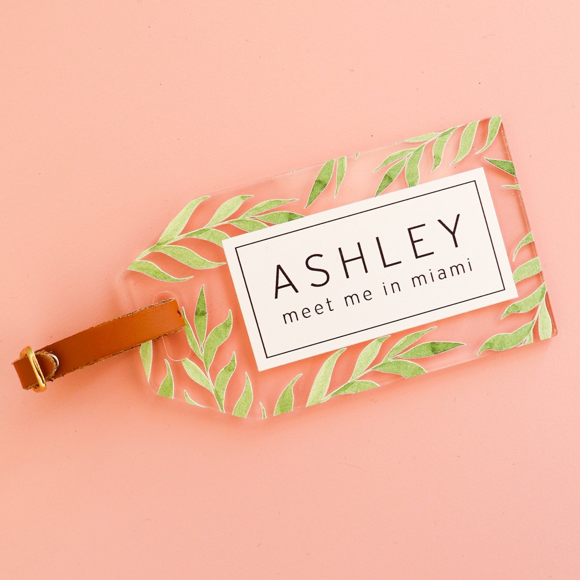 Personalized Luggage Tag Acrylic Luggage Tag Acrylic Place | Etsy