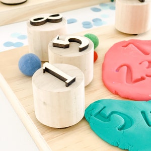 Number Playdough Stamps, Sensory Kit Tools - Etsy